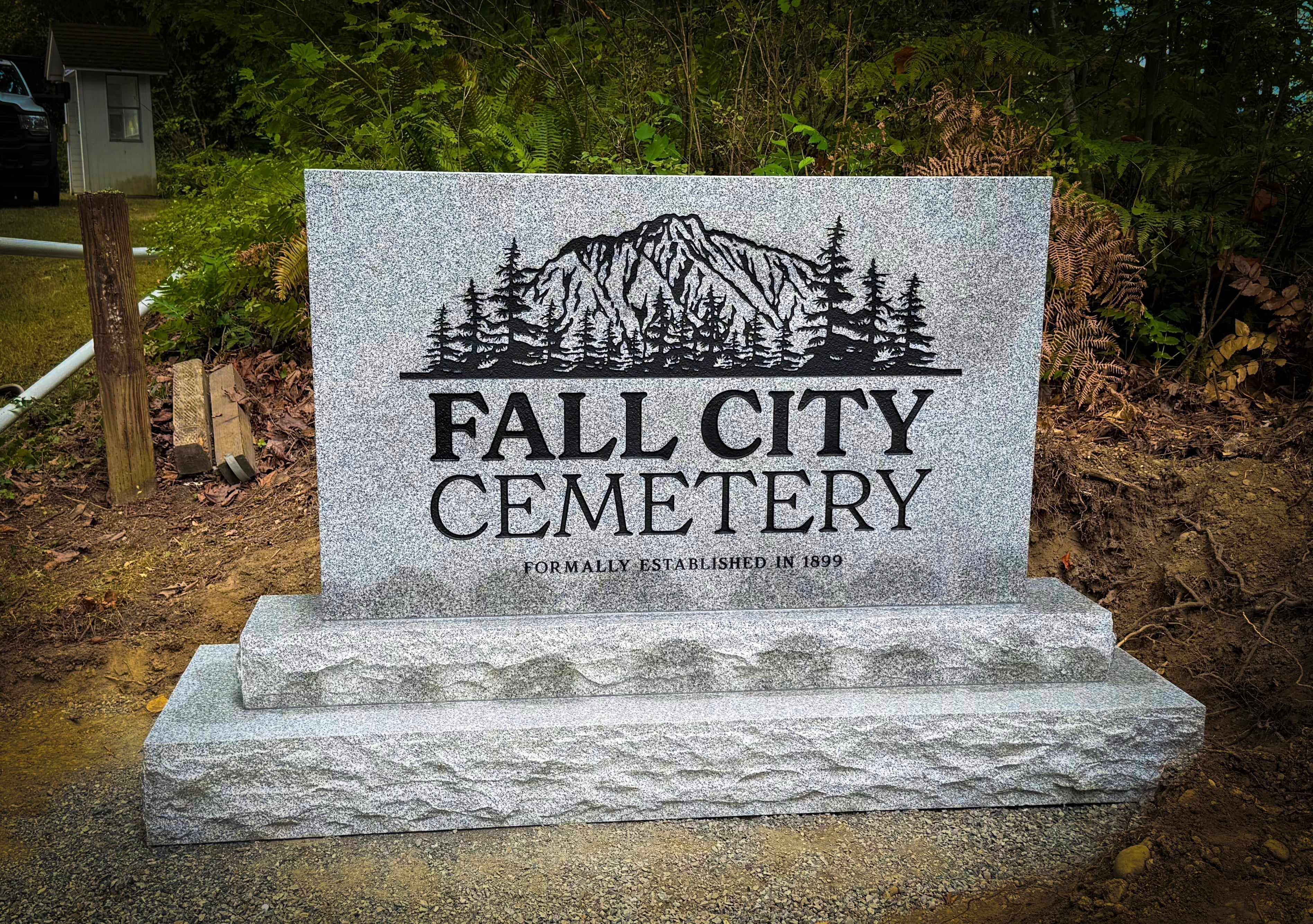 New Entrance Sign – Fall City Cemetery